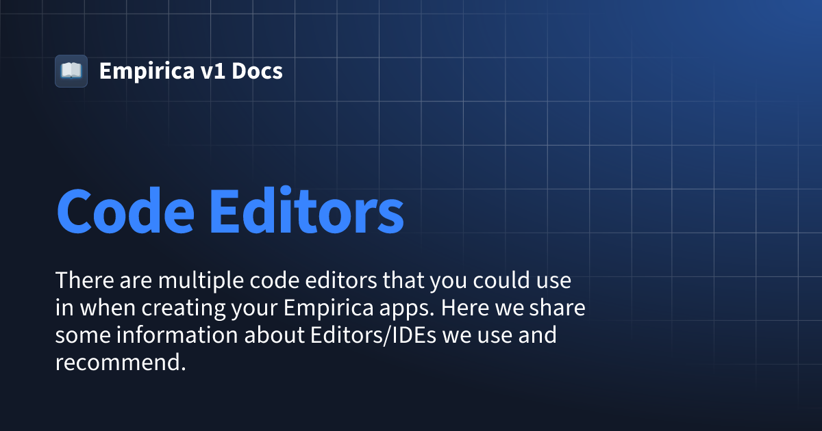 Code Editors | Empirica v1 Docs