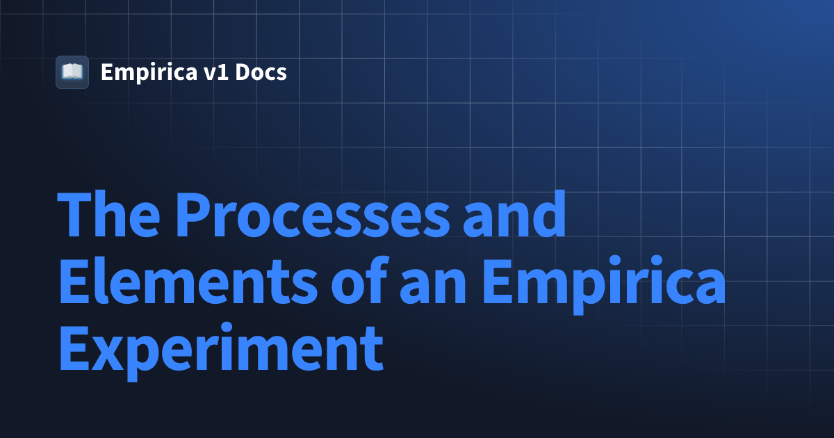 The Processes and Elements of an Empirica Experiment | Empirica v1 Docs